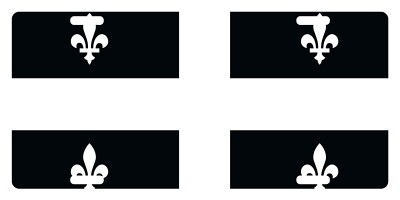 Quebec Flag Custom License Plate Emblem Black Version | eBay