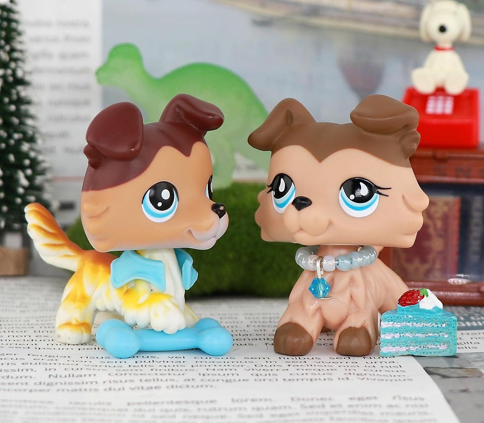 Littlest Pet Shop LPS Collie Set 893 58 Raised Paw Figure with LPS ...