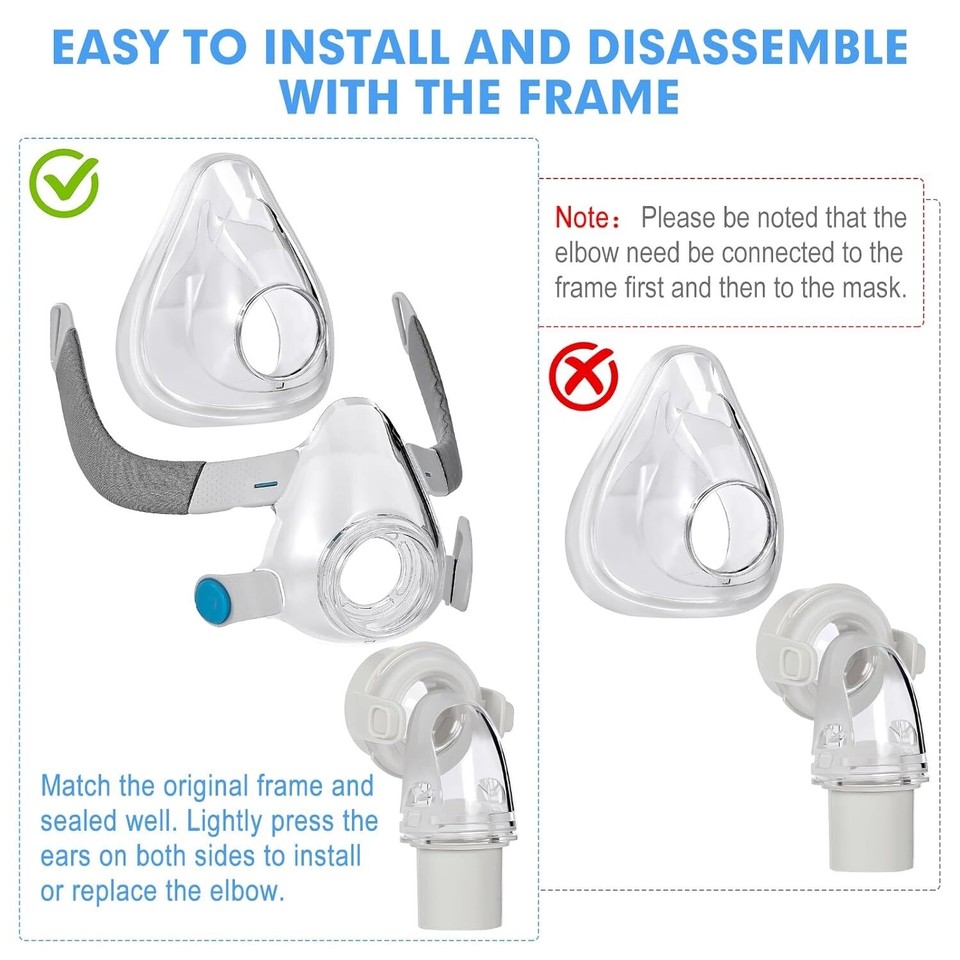 1 Pack AirFit F20/F30 Replacement QuietAir Elbow for CPAP Mask | eBay