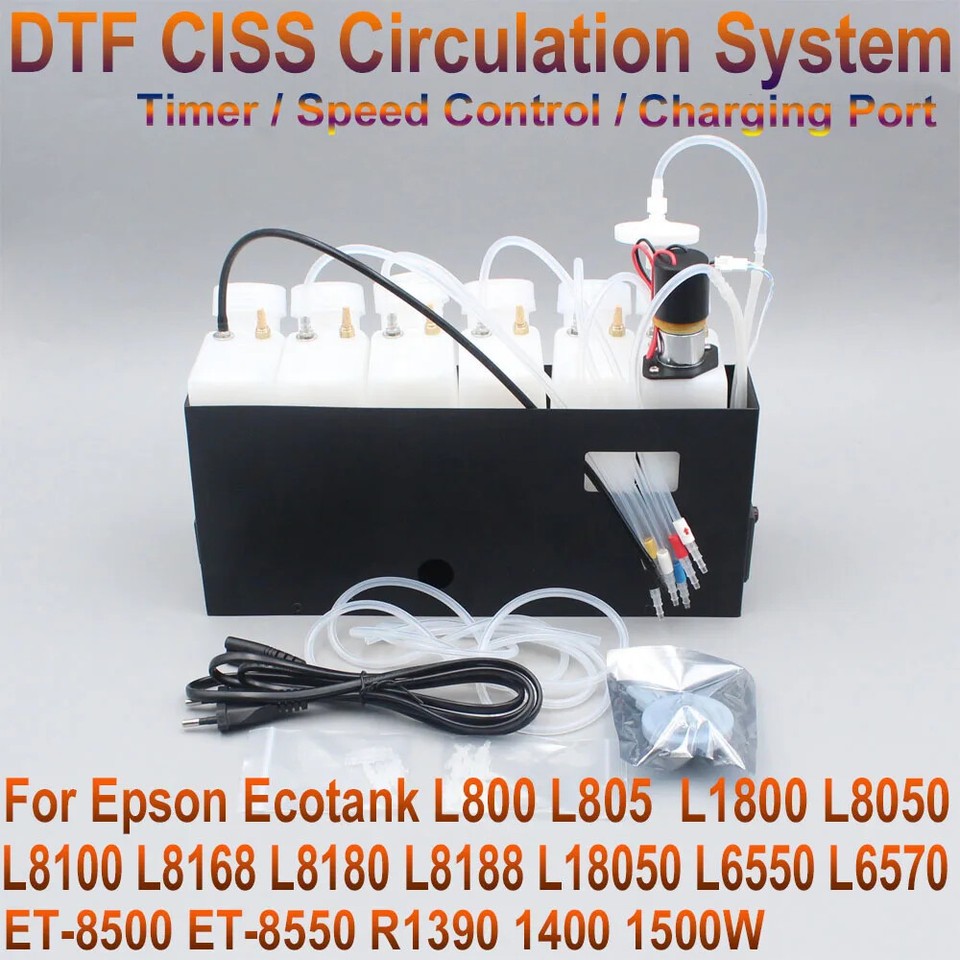 DTF White Ink CISS For Eps L18050 L8050 L1800 L800 L805 XP600 8500 ...