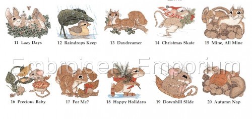 MACHINE EMBROIDERY DESIGNS USB - CURRENT CRITTERS COLLECTION 4X4 5X7 ...