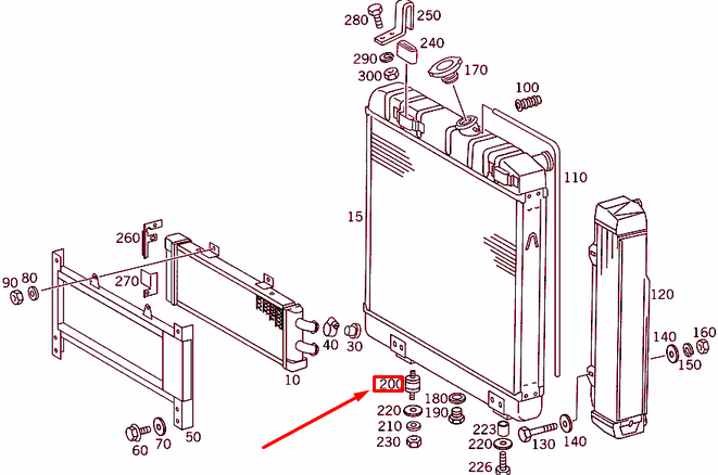 MB G W461 Radiator Mounting Bottom Rubber Buffer A4609870340 NEW ...