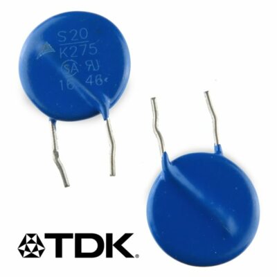 6pcs TDK S20K275 Metal Oxide Varistor- voltage rating of 275VAC/350VDC ...