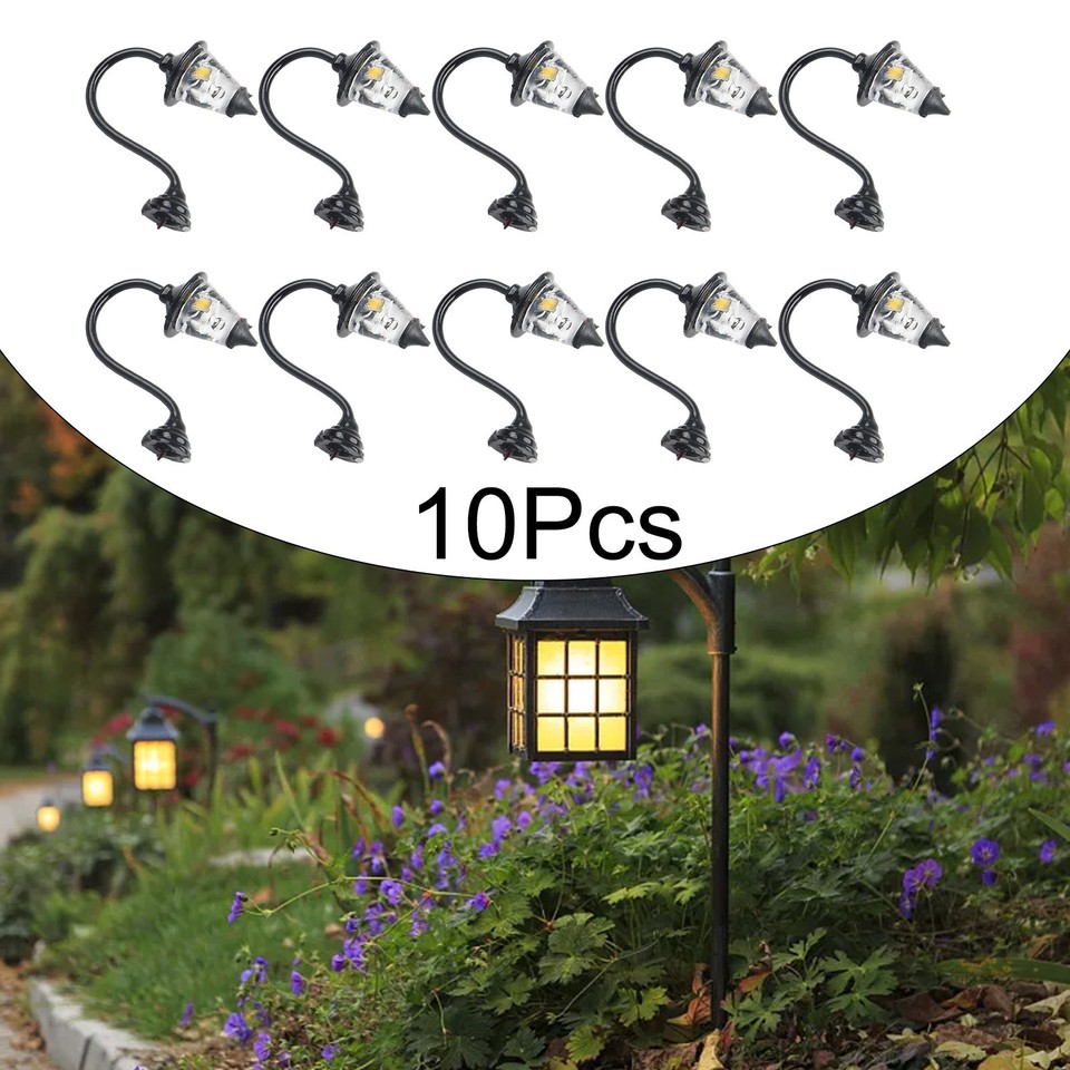 10 Piece Set of Warm White LED Lamp Posts Perfect for Building Layouts ...