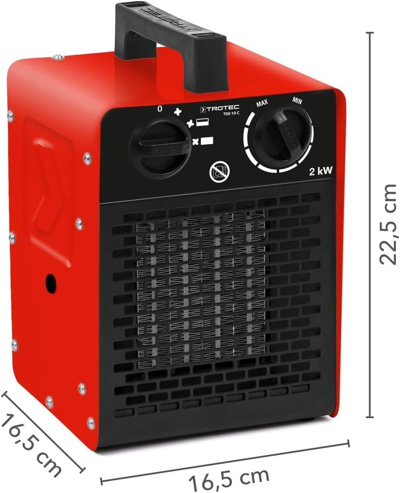 Chauffage céramique PTC TROTEC TDS 10 C radiateur soufflant électrique ...