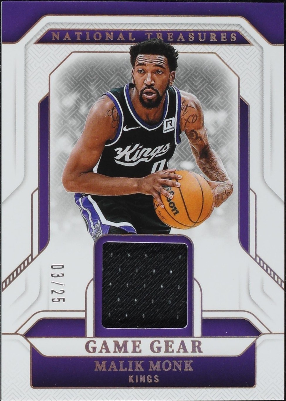 2024-25 Panini National Treasures - Game Gear Malik Monk #GG-MNK Prime ...