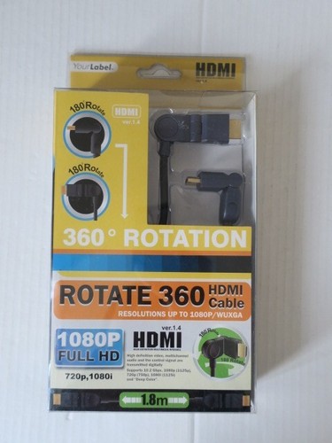 CABLE HDMI 1.8 M ROTATIF / ROTATE 360 ° - PS5 - XBOX ONE - SWITCH - PS4 ...