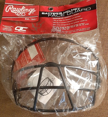 Rawlings Batter's Helmet Face Guard Assembly Baseball/Softball Black ...