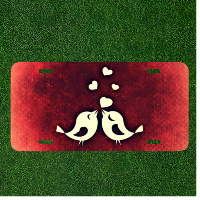 Custom Personalized License Plate Auto Tag With Stunning White Love ...