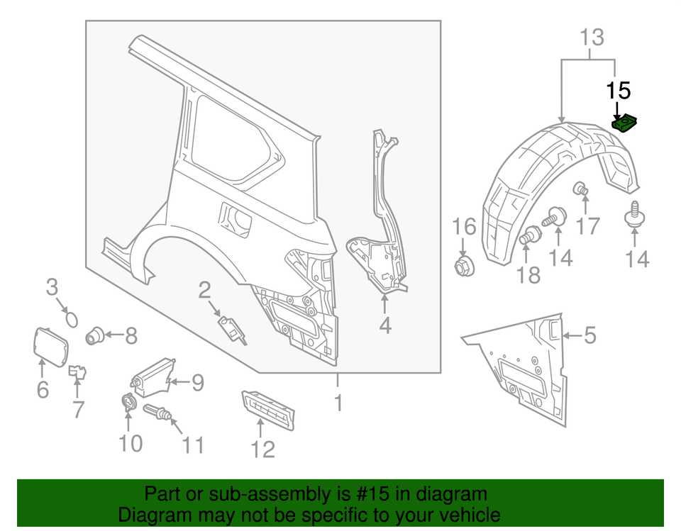 Genuine Nissan Wheelhouse Liner U-Nut 01241-00791 | eBay