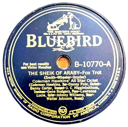 Coleman Hawkins - The Sheik of Araby / My Blue Heaven - Bluebird Record ...