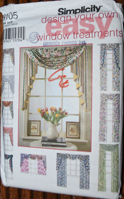 Easy Window Treatment Sewing Pattern Swags with Rosette Corners or ...