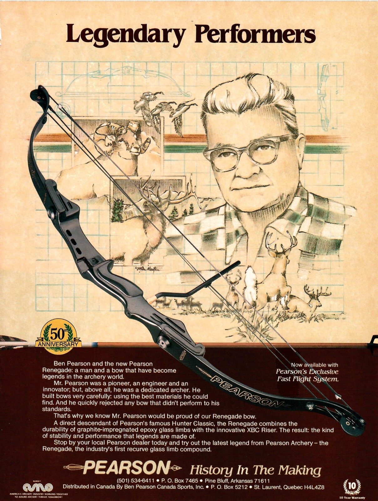 VINTAGE 1988 PEARSON ARCHERY COMPOUND BOW PRINT AD | eBay