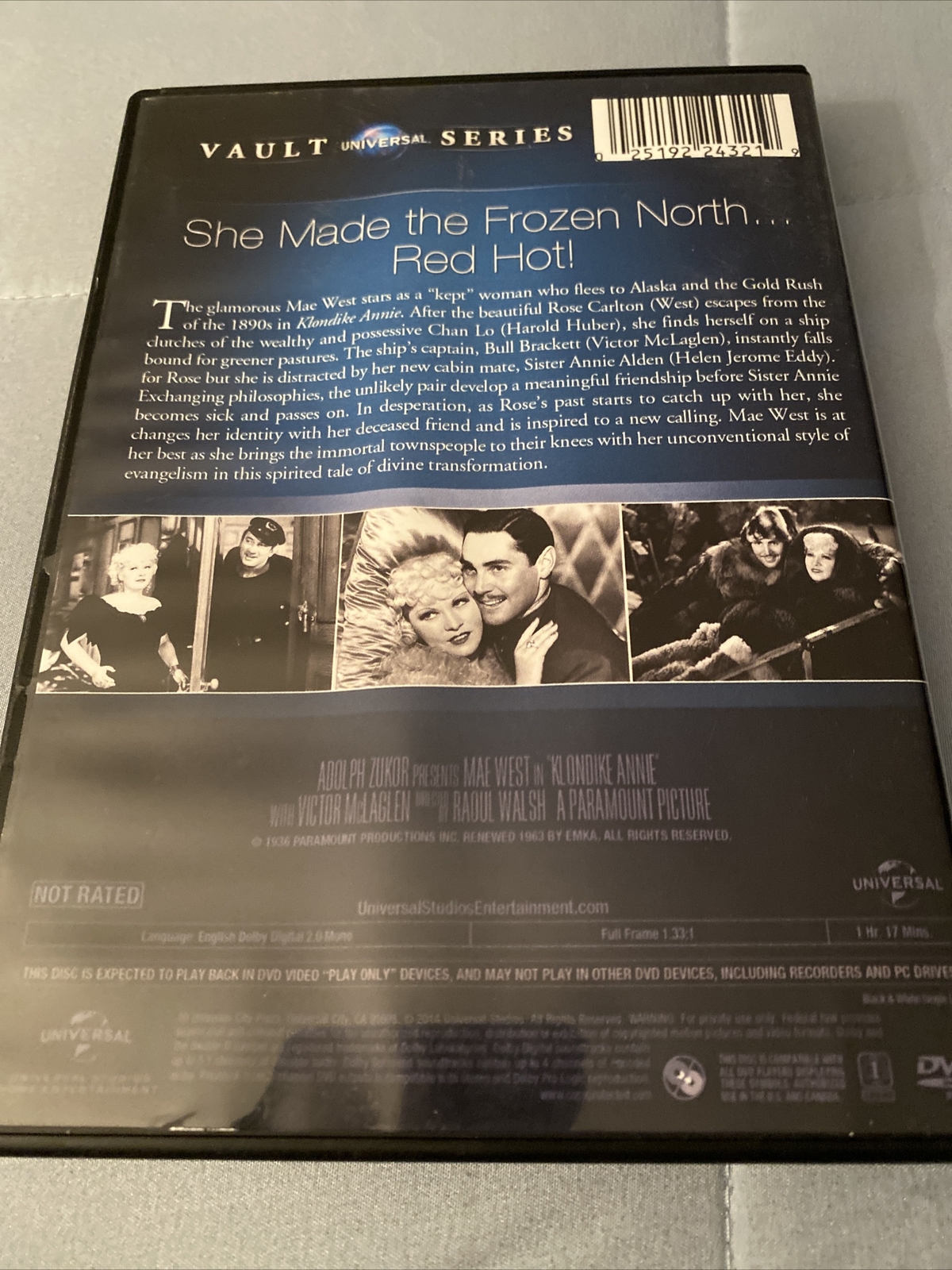 Klondike Annie DVD Mae West, Vault Universal Series VG 25192243219| eBay