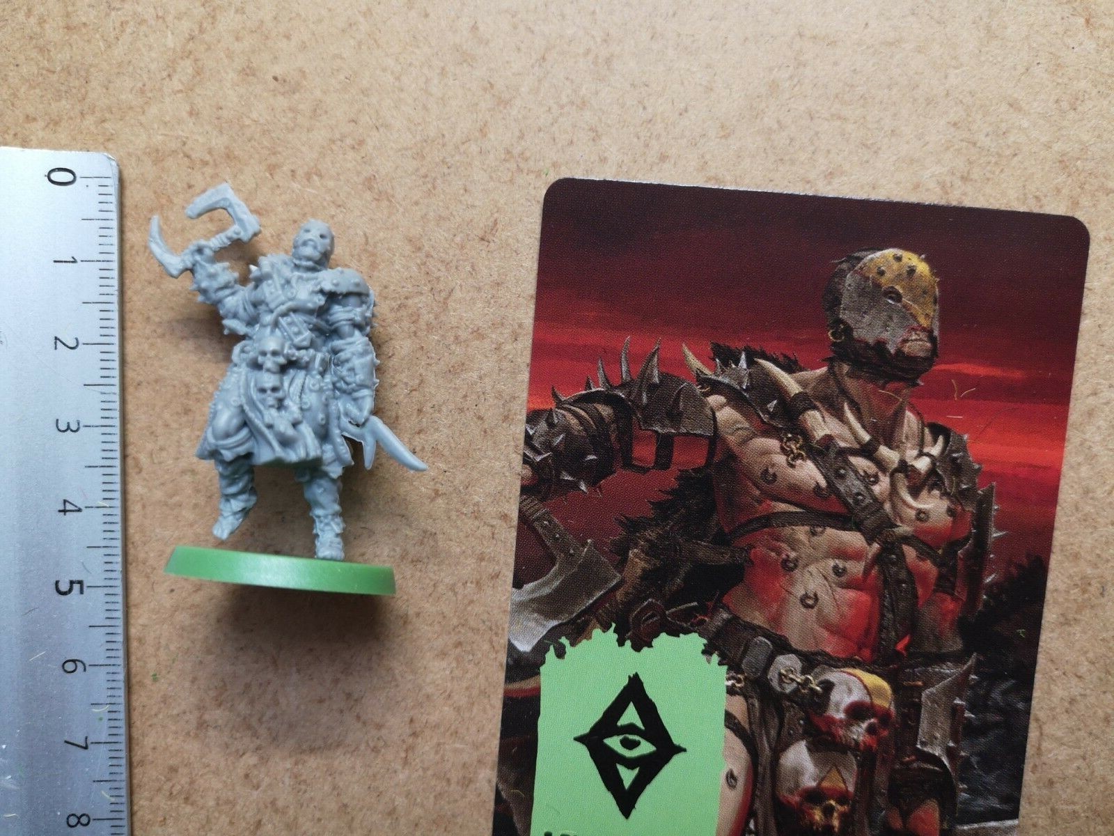 UM'TAL WARRIOR MINIATURE + CARD / BARBARIAN / HATE BOARD GAME CMON G49 ...