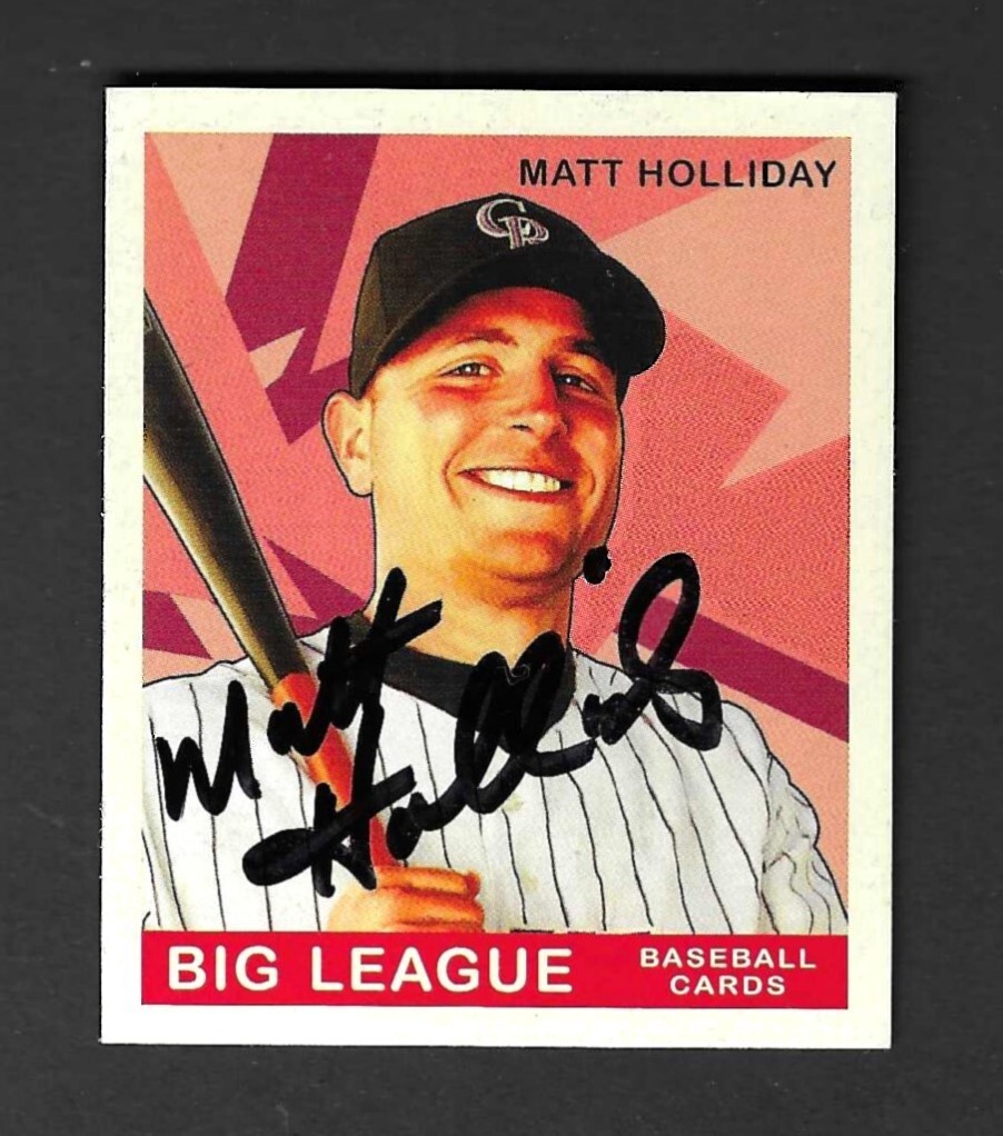 MATT HOLLIDAY Colorado Rockies Signed Auto 2007 Goudey BIG LEAGUE ...