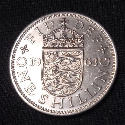UNC coin 1 Shilling 1963 UK - The British Shield | eBay