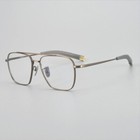 Pure Titanium Square Eyeglasses Frames Retro Big Lens Size Full Rim ...