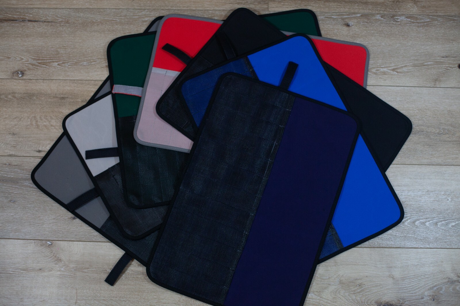 1 Fishing 7 Pocket Lure Bag Roll-Up Slow Flat Fall Vertical Jig Wrap ...