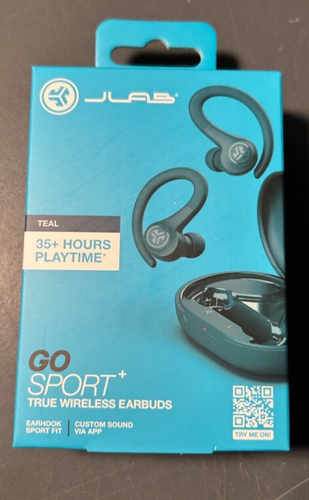 JLab GO SPORT+ True Wireless Bluetooth Earbuds With Charging Case Brand ...