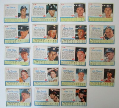 1962 Post Baseball Cards Hand Cut Lot of 19 | eBay