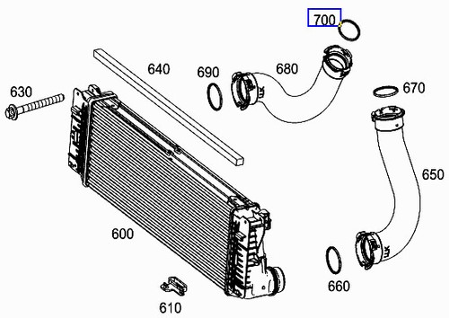 Mercedes Turbocharger-Intercooler Pipe Seal Anello Gasket A0219976445 ...
