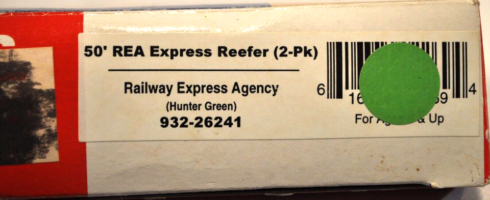 WALTHERS HO SCALE TWO PACK! 50' REA EXPRESS REEFER #7671 HUNTER GREEN ...