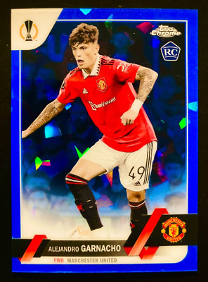 2022-23 Topps Chrome Sapphire UCC # 50 Alejandro Garnacho Man U rookie ...