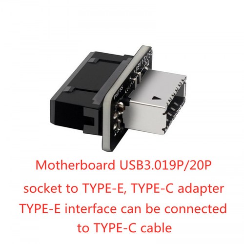 USB 3.0 Internal Header to USB Type C Front Type E Adapter 19P/20P ...