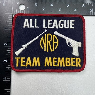 Vtg Rifle Pistol Gun ALL LEAGUE NRA TEAM MEMBER Patch 27XY | eBay