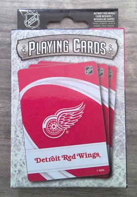 Officially Licensed NHL Detroit Red Wings Playing Cards 54 Card Deck ...