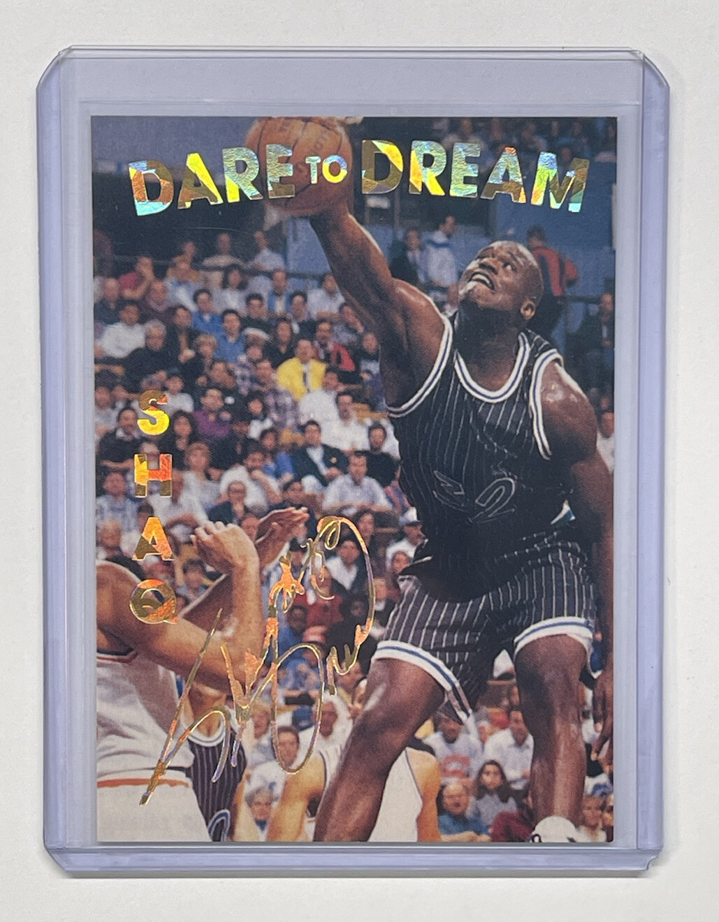 SHAQUILLE O'NEAL Dare to Dream Rare Gold Signature Promo Card Shaq ...