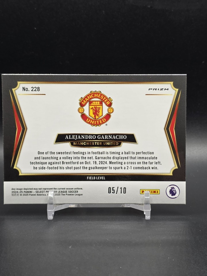 2024-25 Panini Select EPL Alejandro Garnacho Gold Wave Field Level /10 ...
