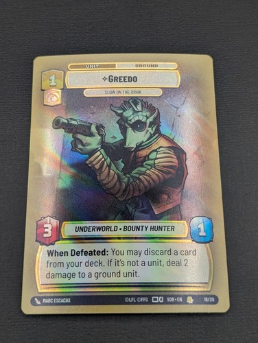1x Greedo, Slow on the Draw Foil Promo - SOR 18 NM - Star Wars ...