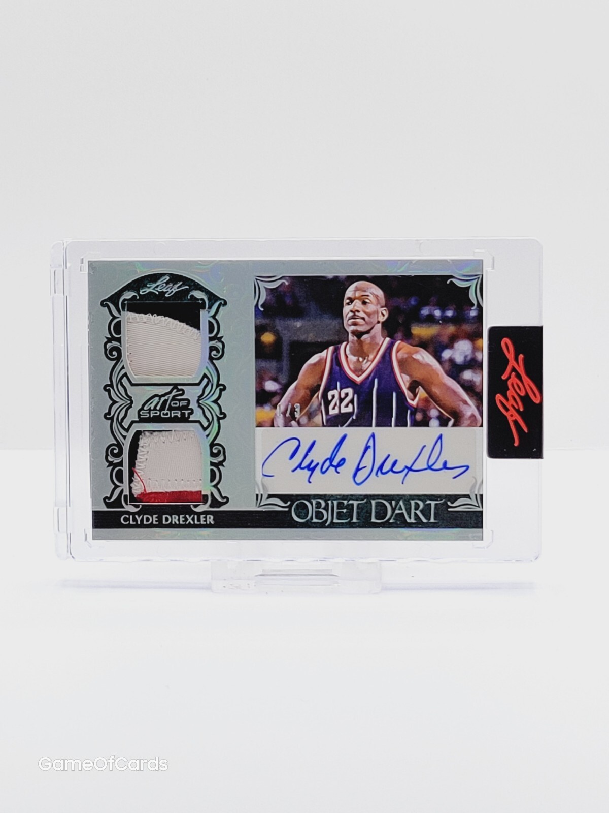 2023 Leaf Art of Sport CLYDE DREXLER Dual Relic Auto Autograph 1/3 🔥 | eBay