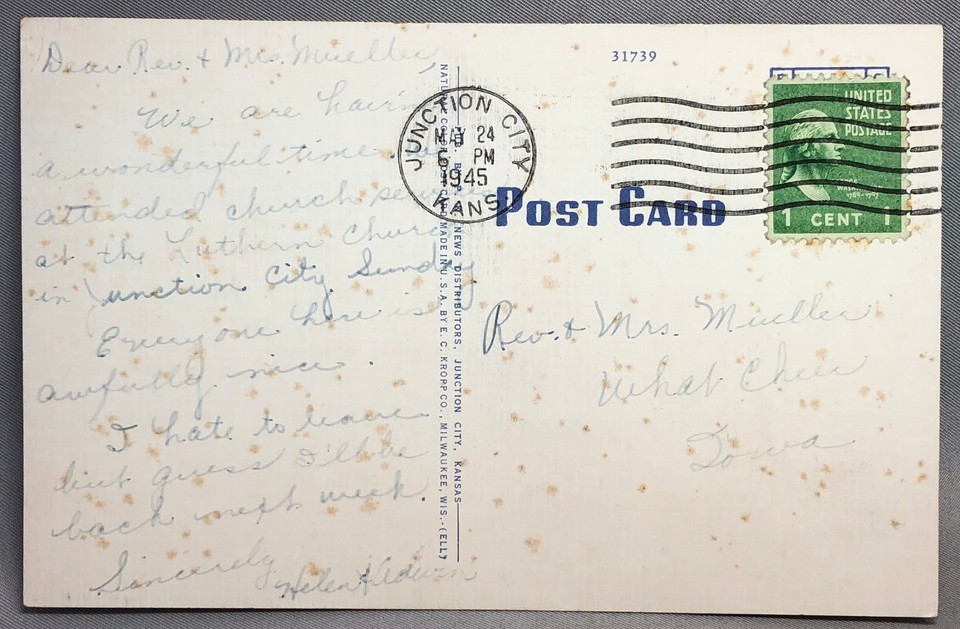 1945 HORSE JUMPING Kansas FORT RILEY Postcard Vintage Linen | eBay