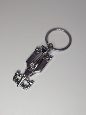 Formula 1 car shaped keyring silver colour metal | eBay