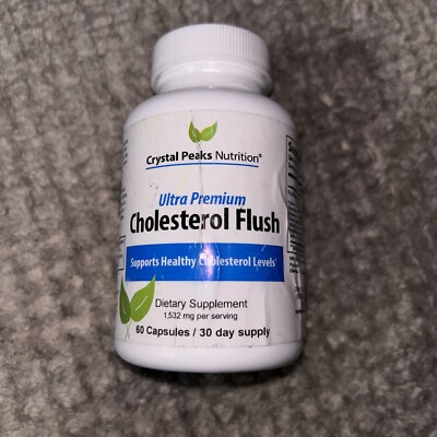CRYSTAL PEAKS NUTRITION Cholesterol Flush 60 Count EXP:10/28 | eBay