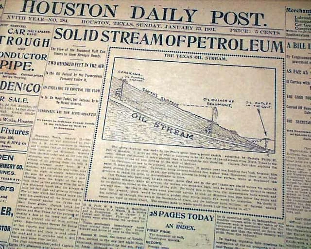 Spindletop Oil Gusher 1901