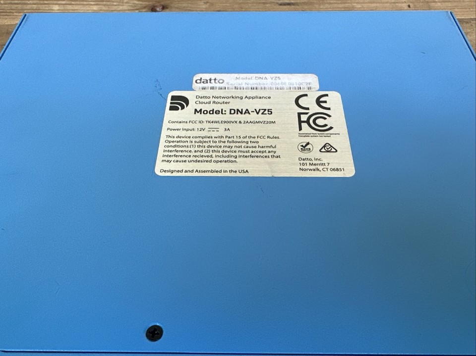 Datto (DNA-VZ5) Networking Appliance Cloud Router *NO ADAPTER* | eBay
