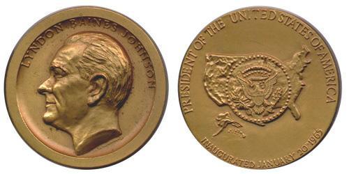 1965 Official President Lyndon B. Johnson LBJ Inaugural Medal | eBay