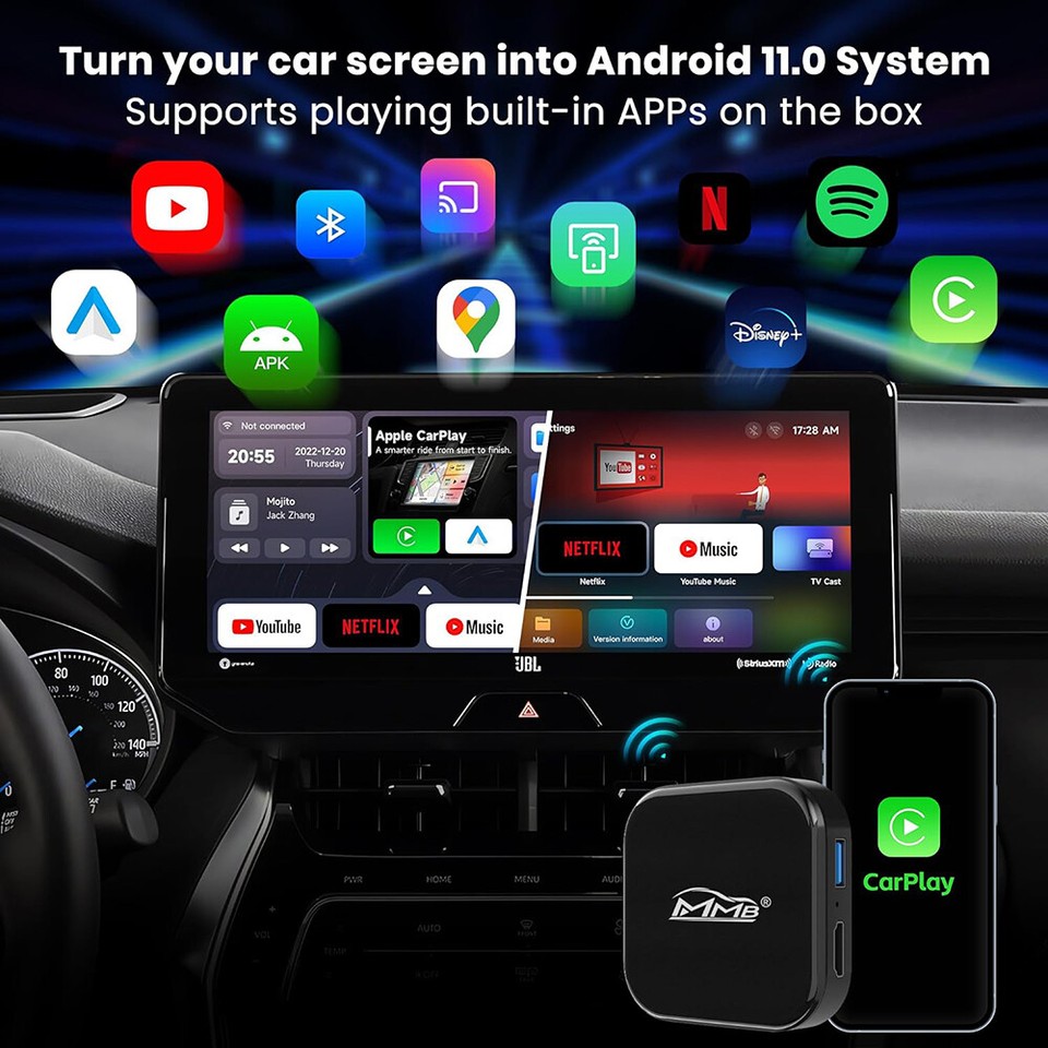 Wireless CarPlay Ai Box Android Auto CarPlay Adapter Magic Box | eBay