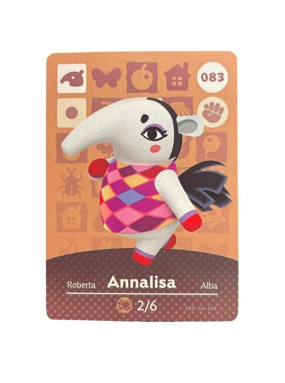 Annalisa 083 Animal Crossing Amiibo Card AUTHENTIC Series 1 Pack Fresh ...