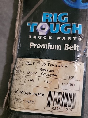 Rig Tough 1201-17451 Belt | eBay