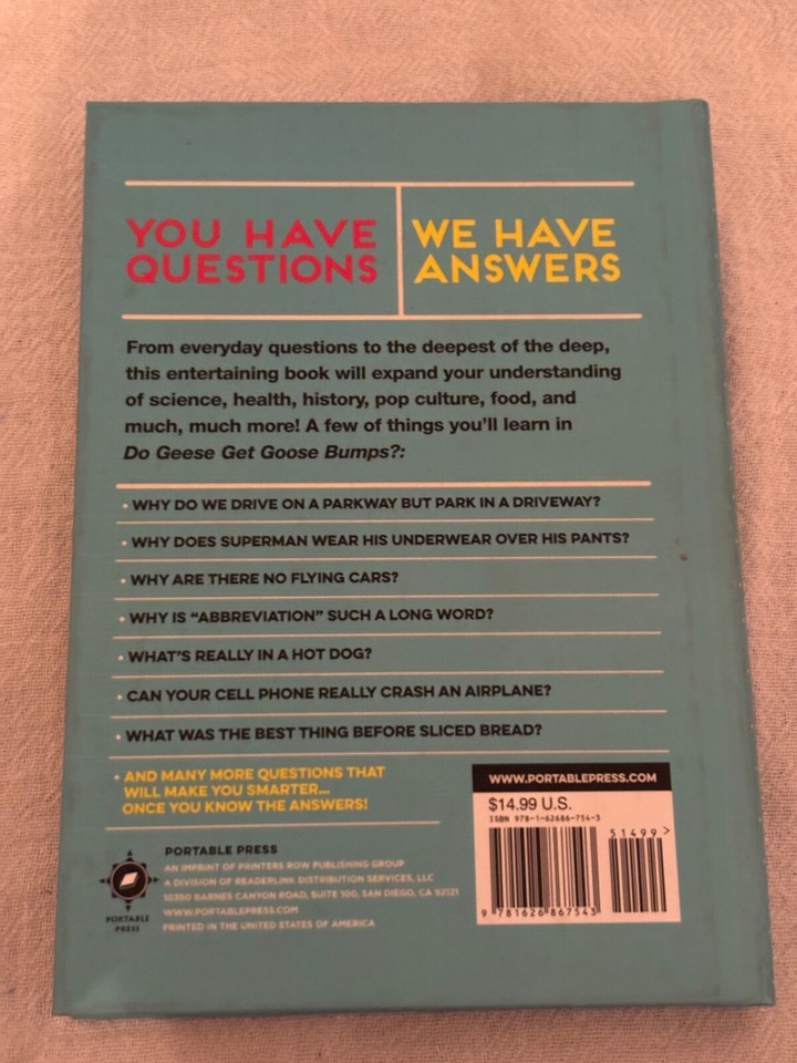 Do Geese Get Goose Bumps?: & More Than 199 Perplexing Questions Book ...