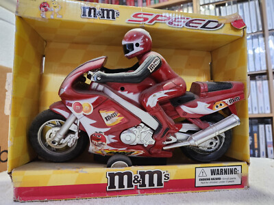 M&M's "RED" SPEED FRICTION POWERED Super Race Motorcycle-2005! VERY ...