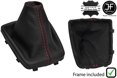 RED STITCH LEATHER SHIFT BOOT+PLASTIC FRAME FITS HYUNDAI GENESIS COUPE ...