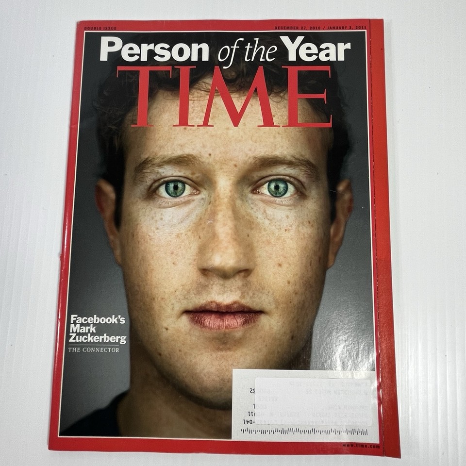 Time Magazine Person of Year Mark Zuckerberg Dec 2010 Jan 2011 Double ...