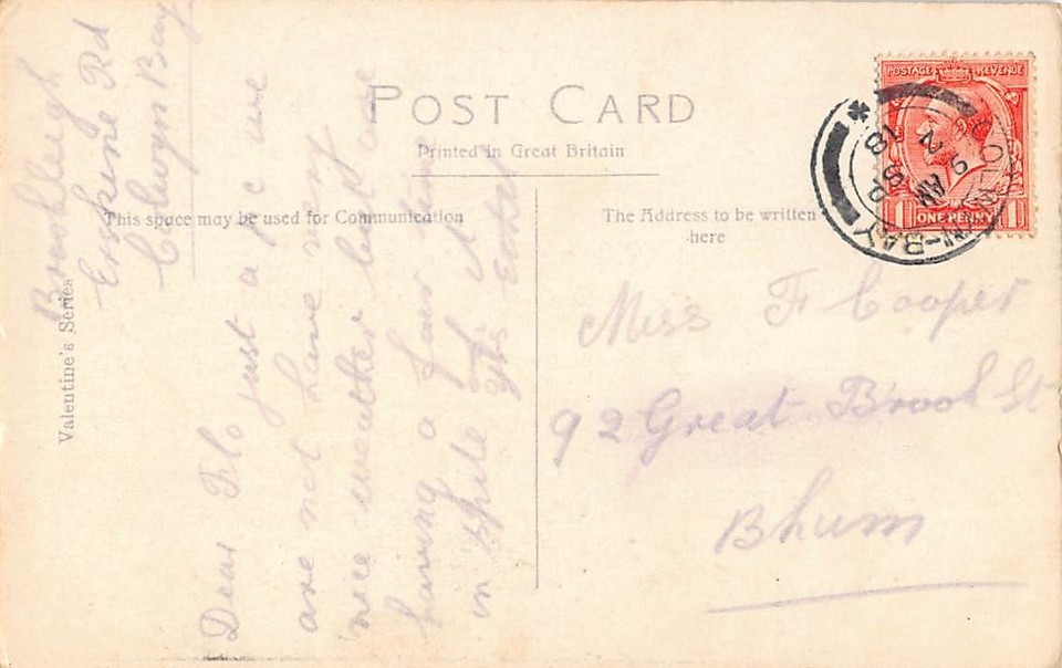 POSTCARD - WALES - OLD COLWYN - VIADUCT AND PENMAEN HEAD - POSTED 1918 ...