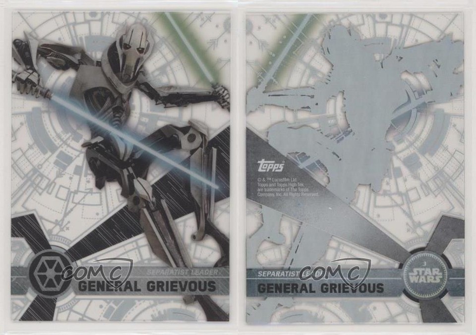 2017 Topps Star Wars High Tek Form 1 Pattern 3 General Grievous #3 1b8 ...